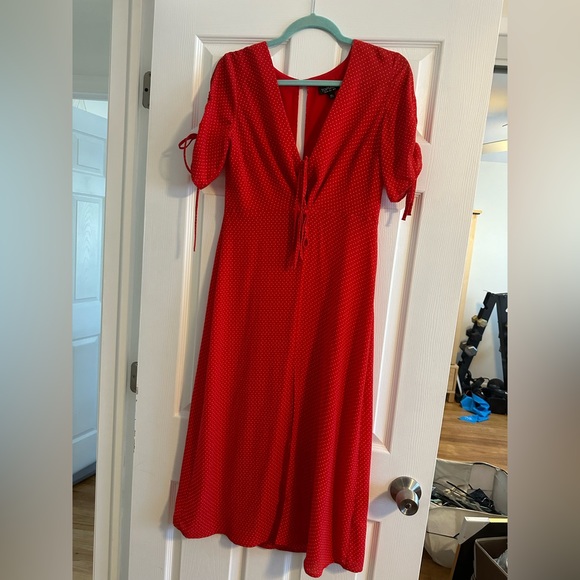 Topshop | Dresses | Red Dress | Poshmark